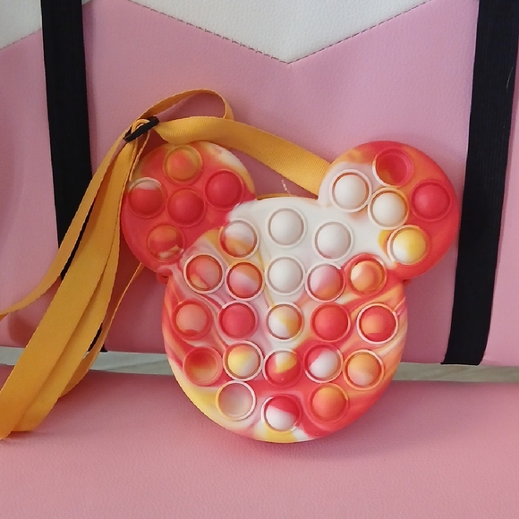 Disney | Accessories | Disney Mickey Mouse Pop Fidget Bag Red Orange ...